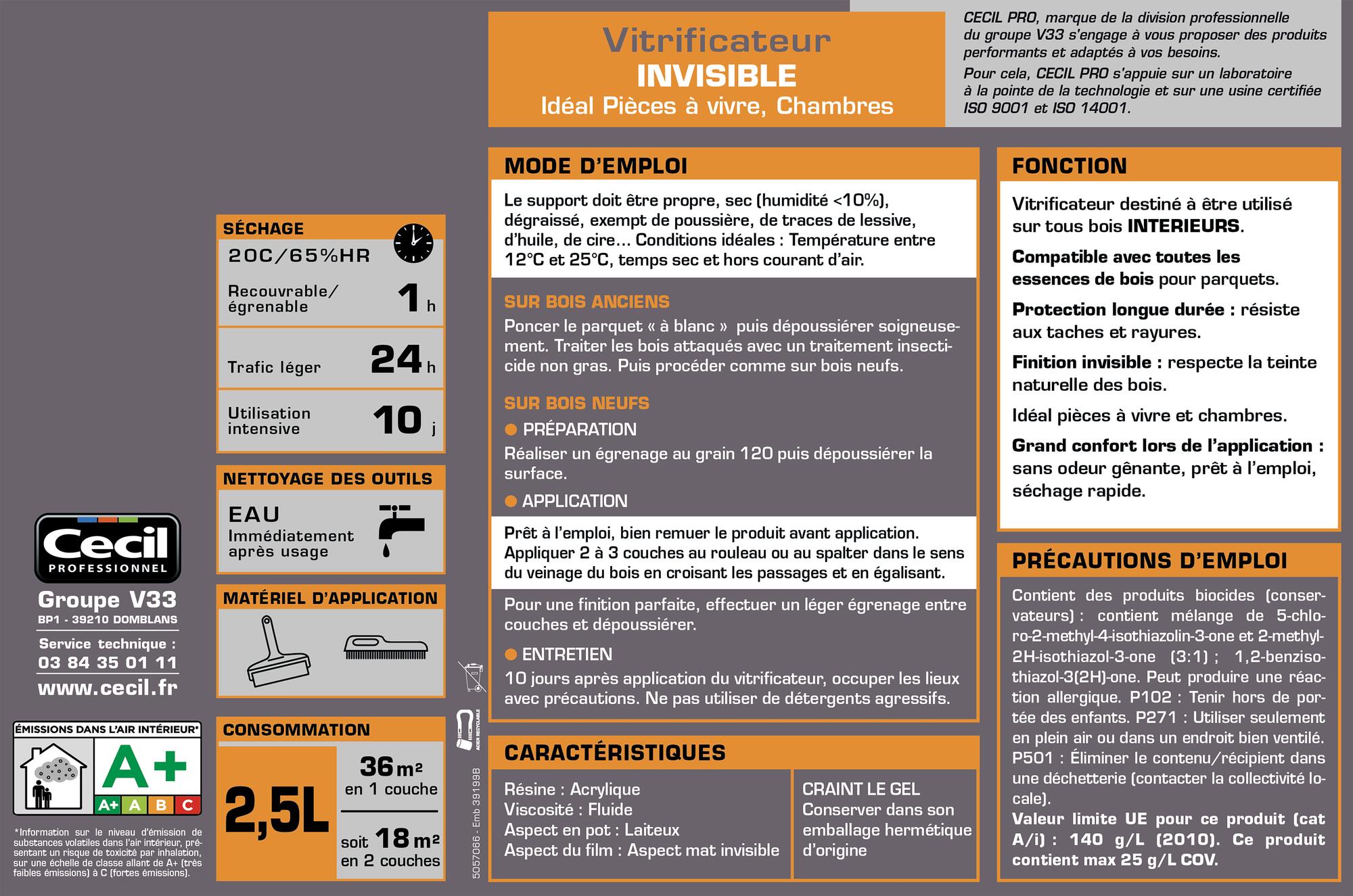 VX302i Vitrificateur invisible - Cecil Professionnel | Fabrication ...